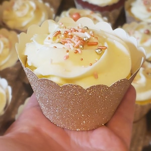 Rose Gold Glitter Cupcake Wrappers - Etsy