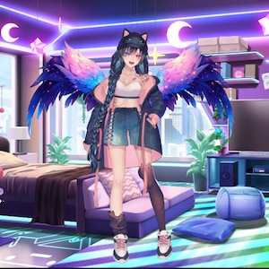 Vtuber Pink Table Desks 5x Pngtuber Transparent Props Cute Assets Stand ...