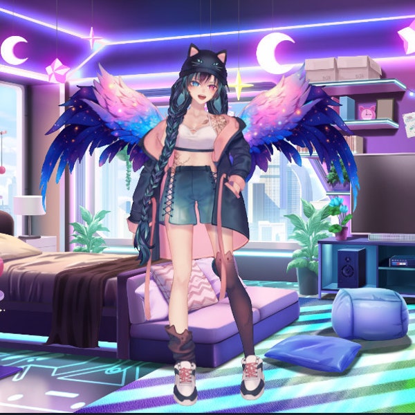 5x Cosmic Star Wings | Pngtuber | Transparent | Cute | Vtuber Assets ...