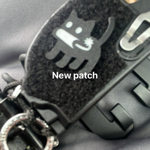 Bomb Cat Tactical Patch Black and White Small - Etsy