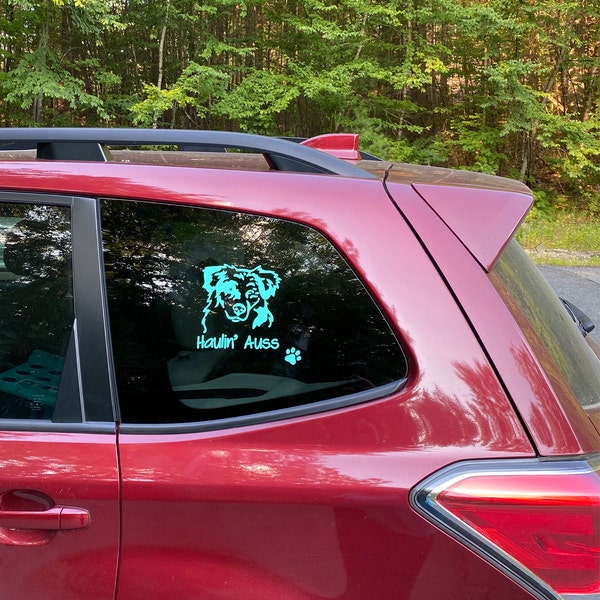 Haulin Auss Decal, Australian Shepard Decal, Aussie Car Decal - Etsy