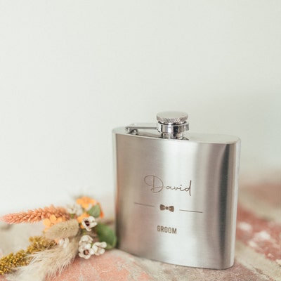 Personalised Engraved Hip Flask Custom 6oz Hipflask Wedding - Etsy UK
