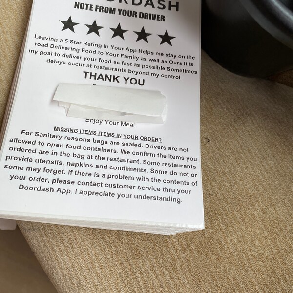 350 Personalized Labels Doordash, Grubhub, Ubereats, Spark Delivery ...