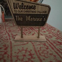 Christmas Village Street Sign Traditional Style Christmas Village ...