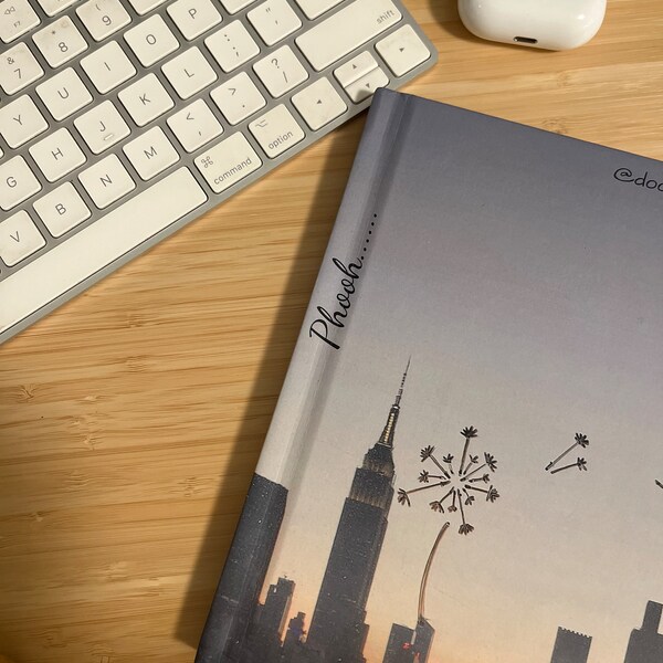 Hand Drawn Submarine Doodle NYC Skyline Writing Journal, Artsy Travel ...