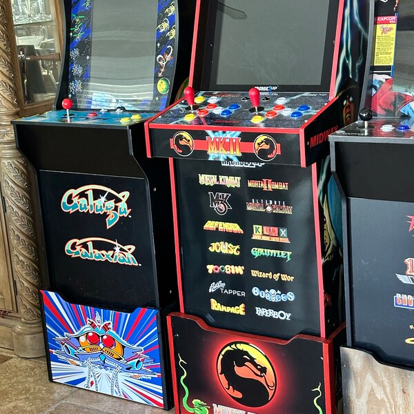Galaga Arcade 1up Cabinet Riser Front Sides Graphics Decals Stickers - Etsy