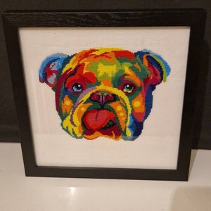 Colorful Calf Cross Stitch Pattern Abstract Rainbow Cow Cross Stitch ...