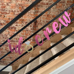 I do crew banner Bachelorette party banner Bachelorette | Etsy