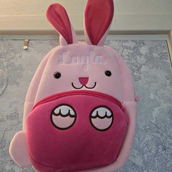 Custom Kids Mini Animal Backpack With Rabbit/cat, Personalized ...