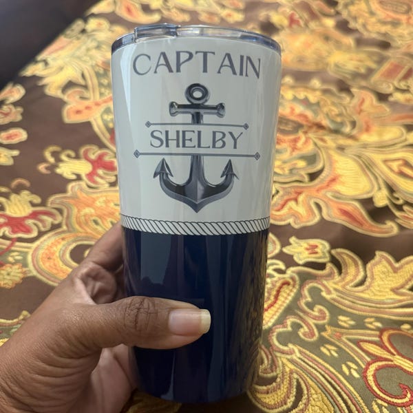 Boat Captain Tumbler, Boat Owner Gifts Personalized, Boat Accessories ...