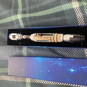 The Aztec Doctor Who 10th Doctors Sonic Screwdriver Grey LED Light up ...