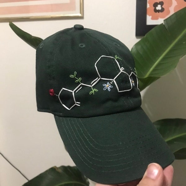 Custom Embroidered Chemical Structure Baseball Cap, Science Gift - Etsy