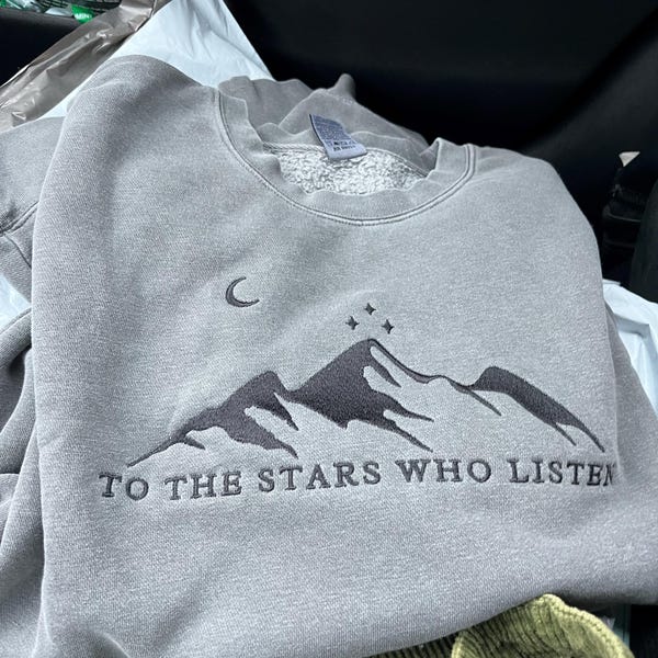 OFFICIALLY LICENSED ACOTAR Embroidered Sweatshirt Stars Acotar Merch ...