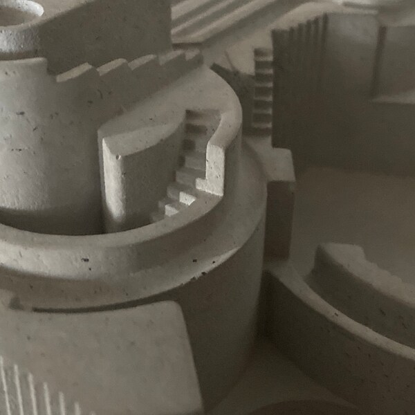 Spaces Set of Nine | Concrete Architecture Model Concrete Brutalist ...