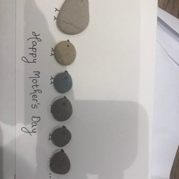 Robin Sea Glass & Pebble Art 5 X 5 Inches, Framed Beach Glass and Stone ...