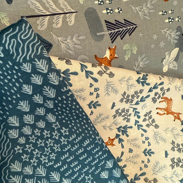 Winter Chill Quilt Kit Using Forest Frost Glitter Fabrics by Moda ...