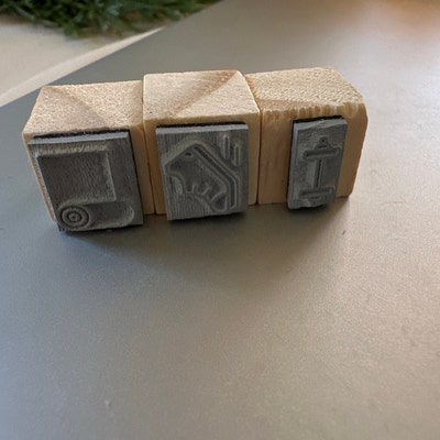 Recycling Bin Small Rubber Stamp Recycling Day Planner Stamp Small ...