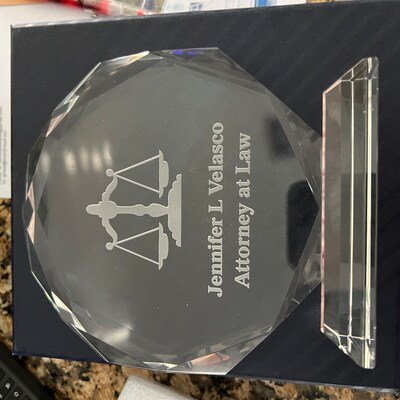 Medical Caduceus Crystal Award Trophy, Custom Engraved Medical Trophy ...