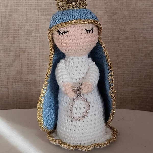 PATTERN: Blessed Virgin Mary Crochet Amigurumi, Virgin Mary Amigurumi ...