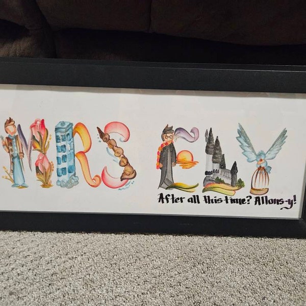 Handmade Name Art / Name Drawing / Name Painting / Personalized Name ...