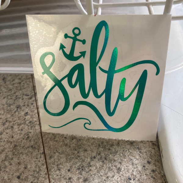 Salty Sticker, Salty Decal, Tropical Sticker, Beach Sticker, Beach Car ...