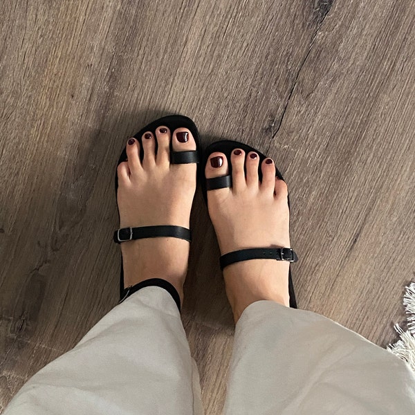 Greek Handmade Leather Women Sandals - Women Adjustable Straps Summer ...