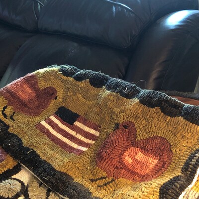 Rug Hooking Pattern on Linen Cape Cod 1829 New England Whale and ...