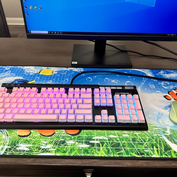 Frutiger Metro Blue and Black Mouse Pad, 9"x8" Computer Aesthetic, Dark ...