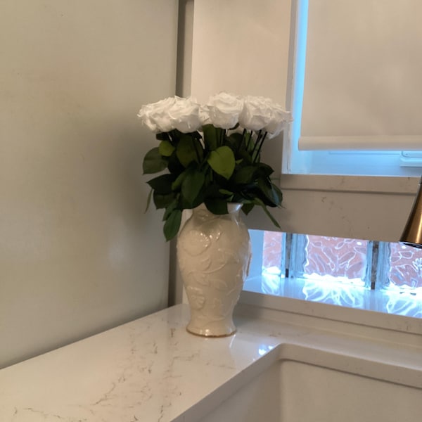 Pack of 16 Long-stem White Preserved Roses | Mother's Day Gift ...