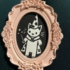 Magical Wizard Cat Linocut Block Print 4 X 6 Mini Print Printmaking ...