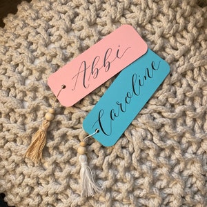 Personalized Bookmark, Bookmarks Custom, Calligraphy Bookmarks, Tassel ...