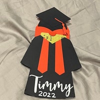 Cap & Gown Graduation Gift Card Holder SVG File for Cricut - Etsy