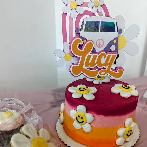 Groovy Cake Topper, Groovy Girl Cake Topper, Groovy Birthday, Groovy ...