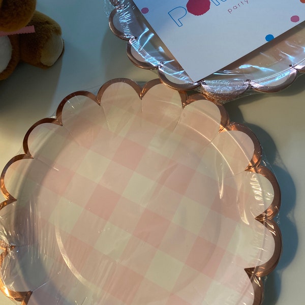 French Toile Floral Large Paper Plates Set - Etsy