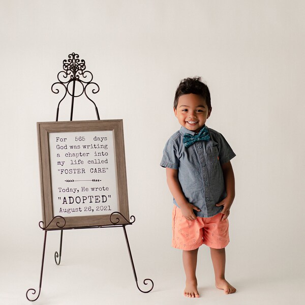 Today He Wrote ADOPTED // Digital Printable Foster Care Adoption Sign ...