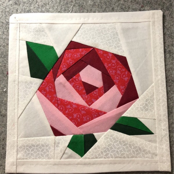 Rose Foundation Paper Piecing Pattern - Etsy