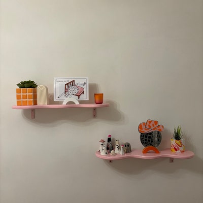 Wavy Shelf Squiggle Shelf Funky Decor Maximalist Pastel Shelves Danish ...