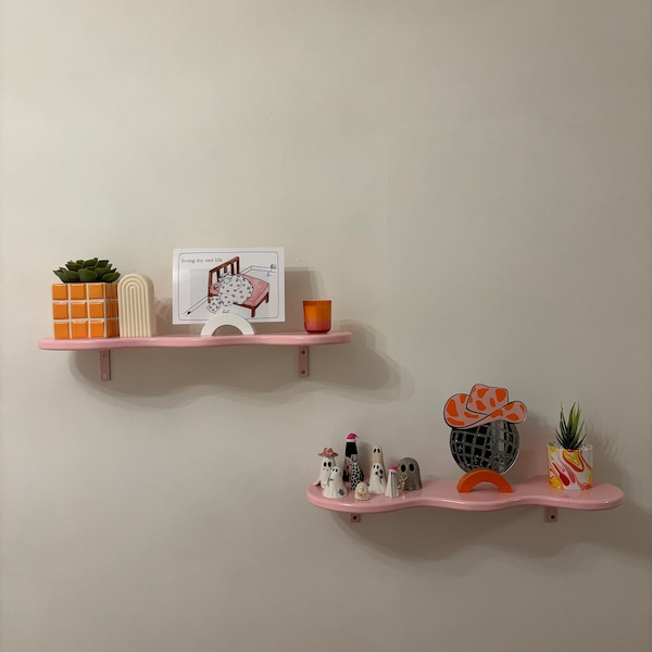 Wavy Shelf Squiggle Shelf Funky Decor Squiggle Shelf Funky Decor Book ...