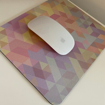 Mouse Pad Geometric Wood Print Office Gift Mouse Mat Pastel - Etsy