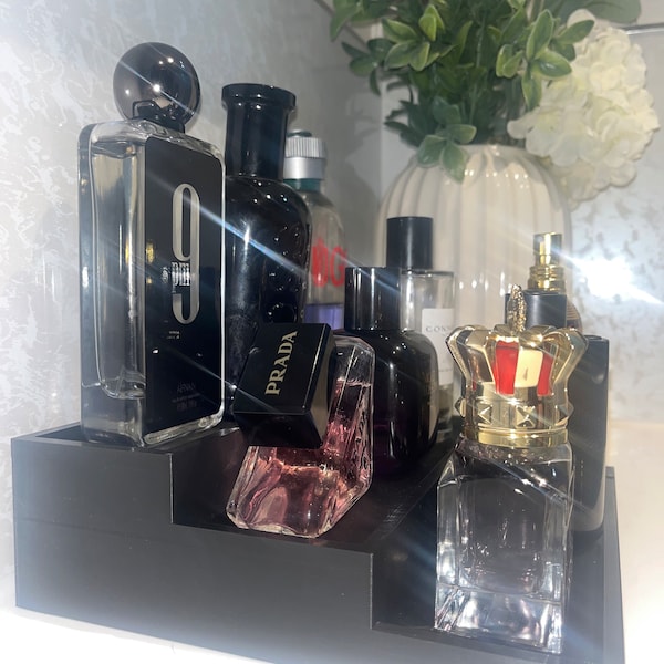 Fragrance Display Shelf | Perfume and Cologne Bottle Organizer | Triple ...