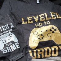 Leveled up Shirt,dad and Son Matching Shirts Shirt,new Dad Shirt,dad ...