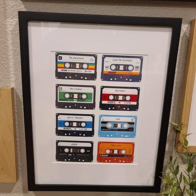 8 Custom Retro Cassette Poster Print Personalised Music/mix - Etsy UK
