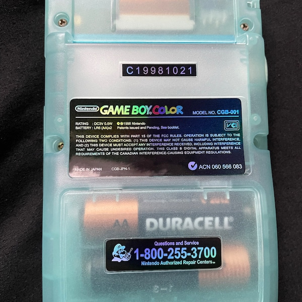 Gameboy Color GBC Holographic Back Sticker Set - Etsy