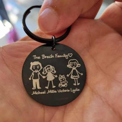 Personalized Family Keyring With Names - Etsy
