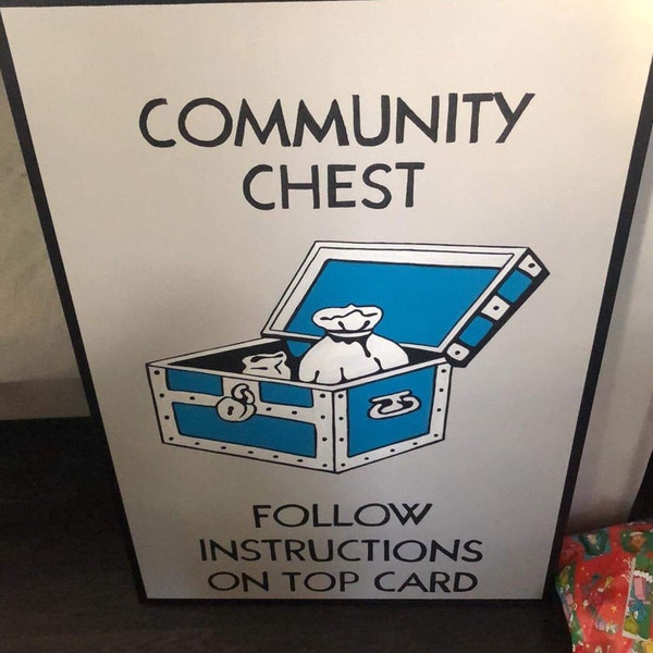 Monopoly Hand Painted Room Decor Board Game Art Your Choice Pool Room ...