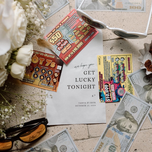 Lottery Wedding Favor Bags Lotto Ticket Wedding Favors Get Lucky ...