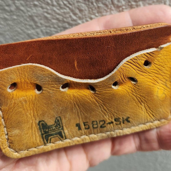 Nokona Repurposed Baseball Glove Leather Card Sleeve, Minimalist ...