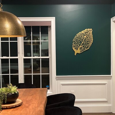 Metal Leaf Wall Art, Metal Wall Decor, Large Wall Art, Gold Wall Decor ...