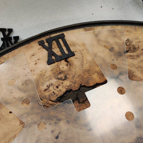 DIY Clock Making Stencil: Resin Clock Face Template With Number Cut ...