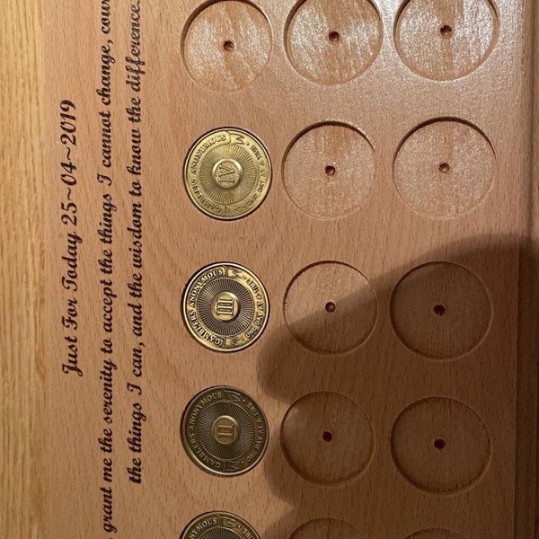 Recovery Coin Display Personalized With Serenity Prayer - Custom ...